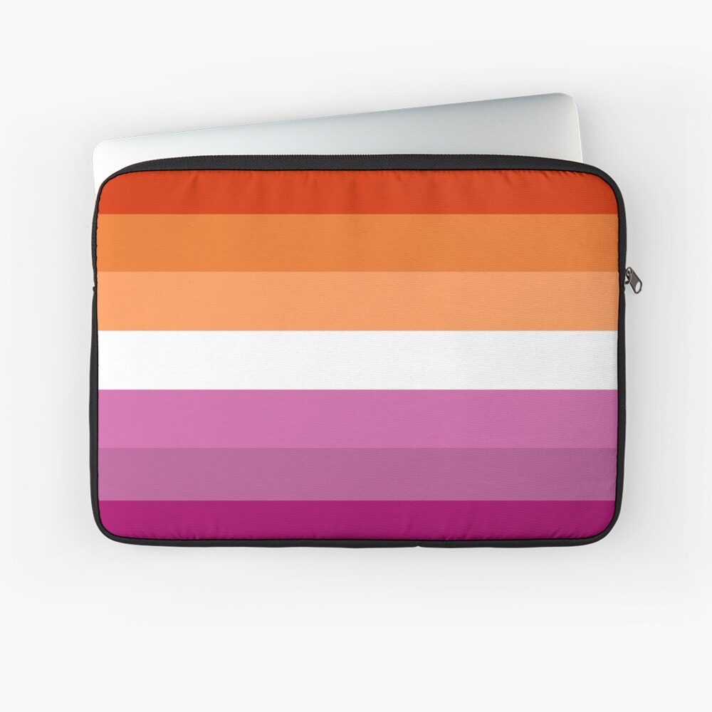 "Orange - Magenta Lines // Lesbian Pride Flag // Butch Femme Pride Flag ...