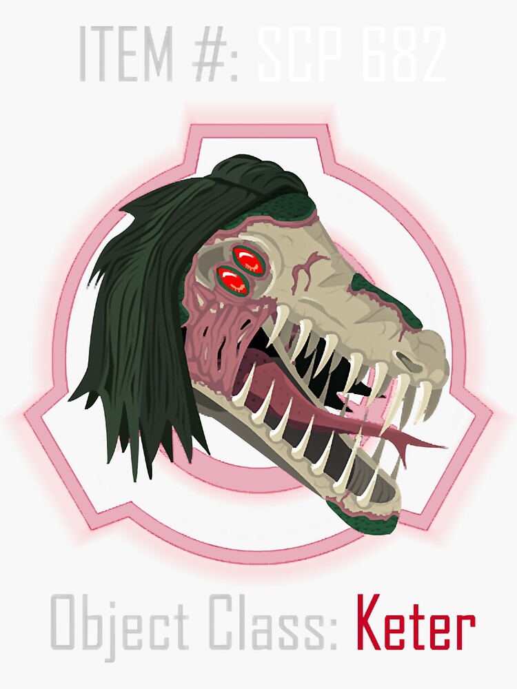 "SCP-682" Sticker for Sale by uong393 | Redbubble