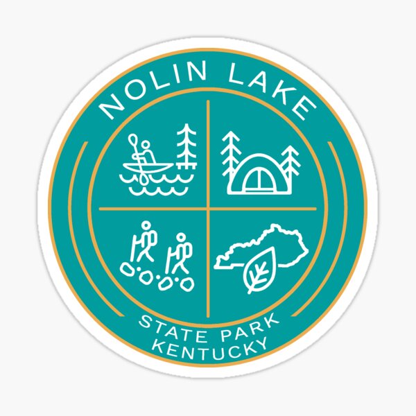 "Nolin Lake Lake State Park Heraldic Logo" Sticker by VanyaKar | Redbubble