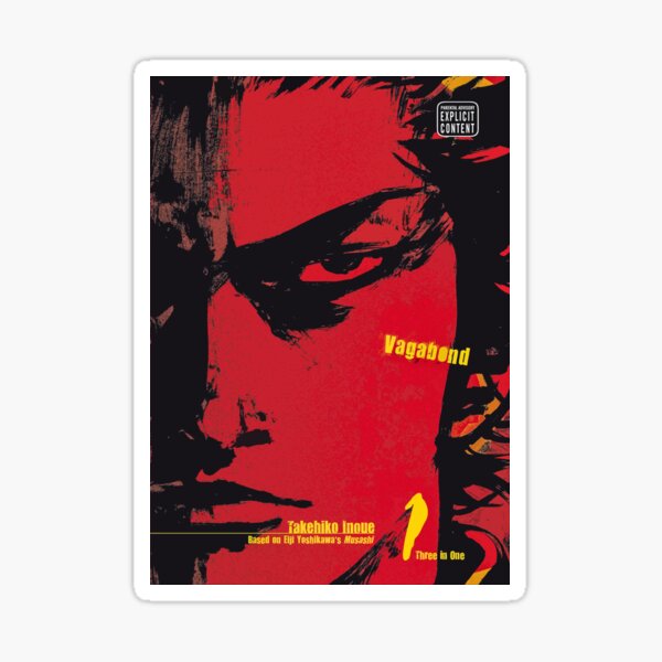 "Vagabond | Manga | Art | Panel | Miyamoto Mushashi | Color" Sticker ...