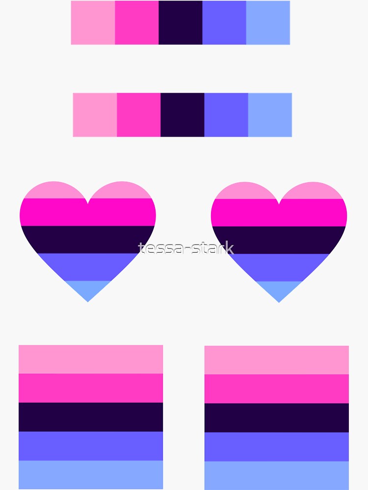 "omnisexual pride sticker set" Sticker for Sale by tessa-stark | Redbubble