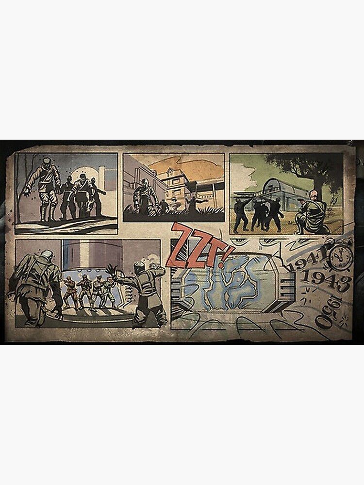 "Zombies loading screen comic Poster classic " Sticker for Sale by ...