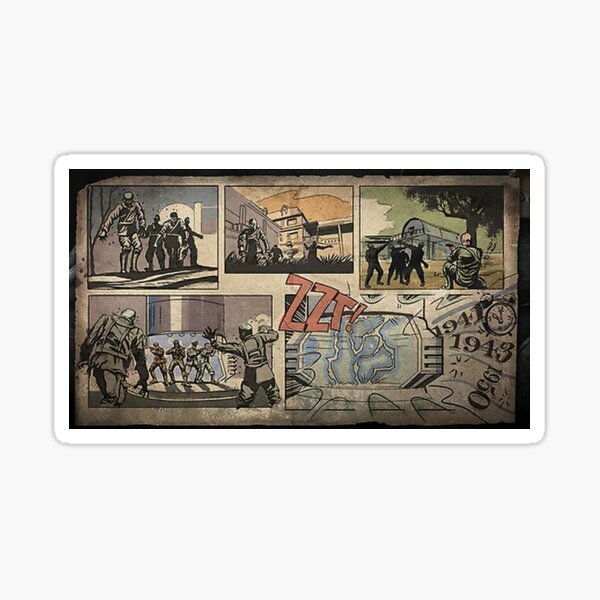 "Zombies loading screen comic Poster classic " Sticker for Sale by ...