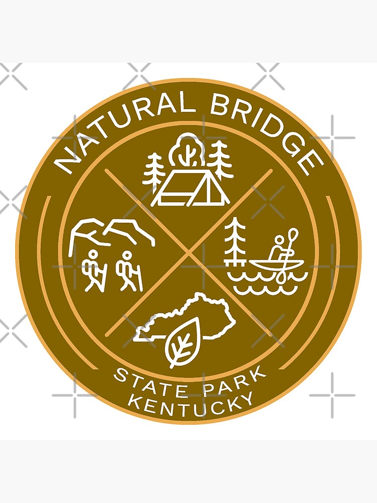 "Natural Bridge State Park Heraldic Logo" Photographic Print for Sale ...