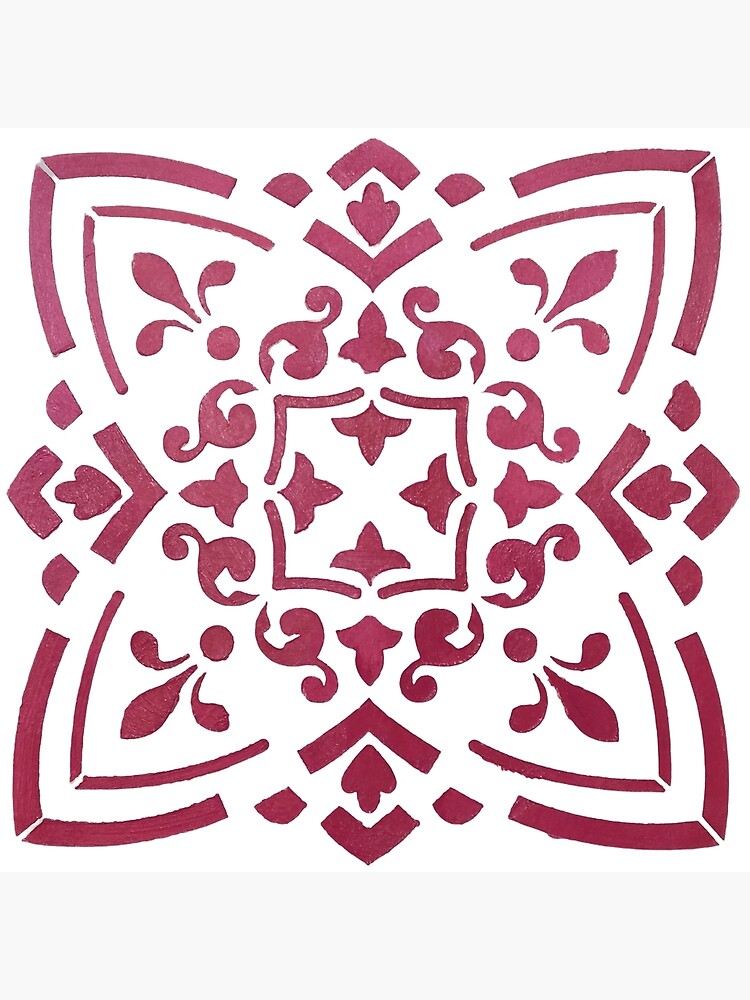 "Pink flower square design" Poster for Sale by melgoza | Redbubble