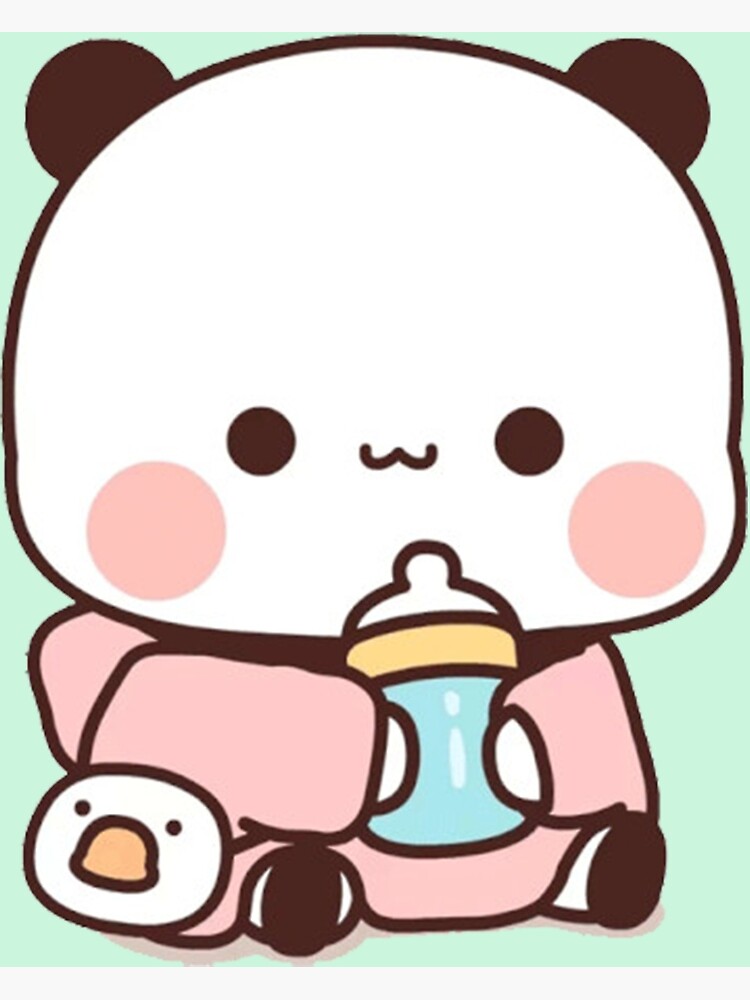 "Cute Baby Bubu Is Drinking Milk" Poster for Sale by gingersweet ...