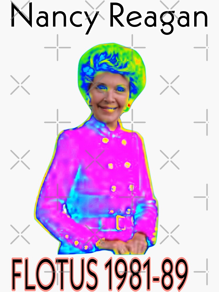 "(FLOTUS series:) Nancy Reagan" Sticker for Sale by CMooreWorx | Redbubble