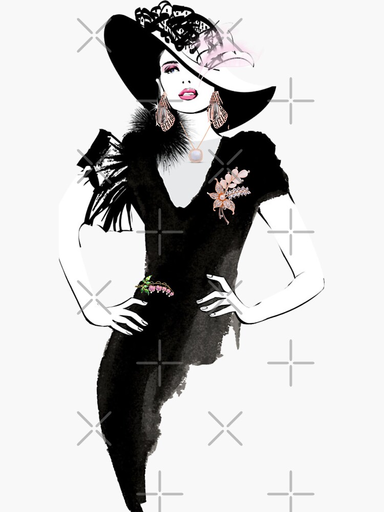 "IM THAT GIRL, SLEEK BLACK DRESS" Sticker for Sale by QWEENFIESTY | Redbubble