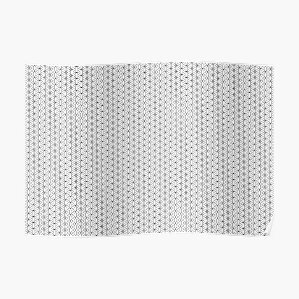 "Infinite Flower Of Life Pattern Black Outline" Poster for Sale by ...