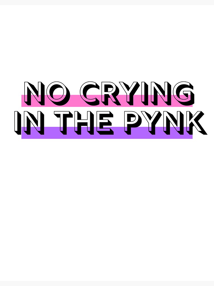 "No Crying" Sticker for Sale by wearetheroses | Redbubble