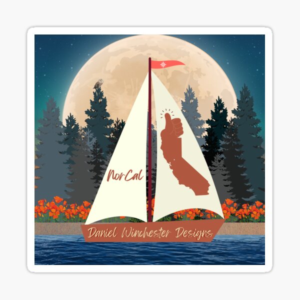 "Daniel Winchester Designs in NorCal" Sticker for Sale by D-Winch ...