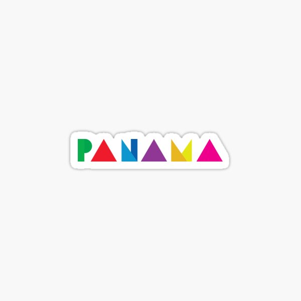 "Panama Letters Low Poly Art" Sticker for Sale by DesignPMG | Redbubble