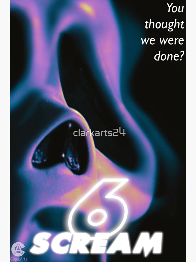 "Scream 6 fan made poster" Sticker for Sale by clarkarts24 | Redbubble