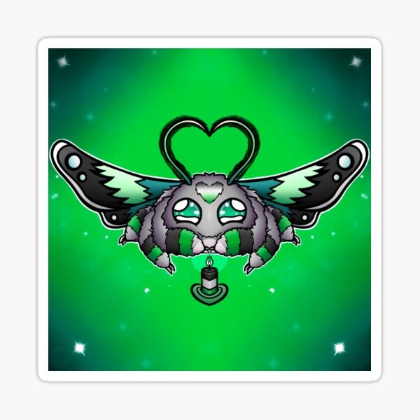 "Aromantic Pride Moth" Sticker for Sale by CuddleMuffinZ | Redbubble