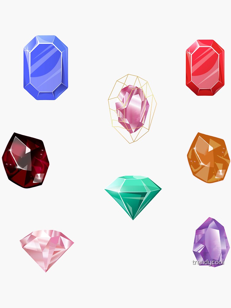 "shiny gem sticker collection" Sticker for Sale by trendycool | Redbubble