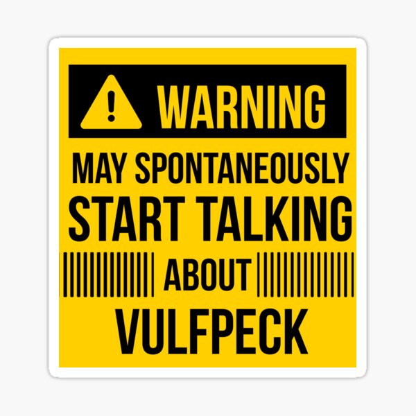 "warning may spontaneously talk about vulfpeck " Sticker for Sale by ...