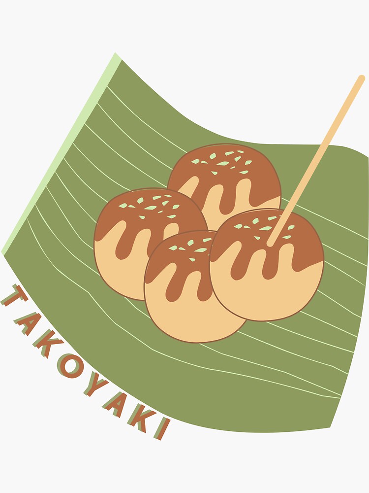 "kawaii takoyaki cute japanese food vintage" Sticker for Sale by PASTEL ...
