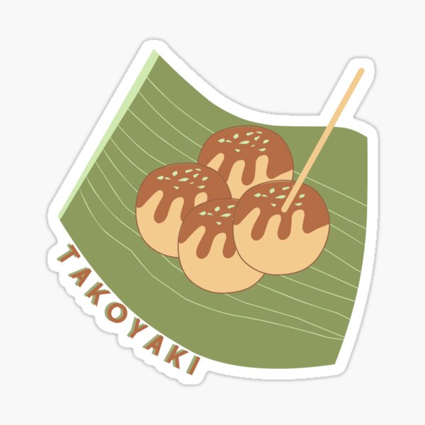 "kawaii takoyaki cute japanese food vintage" Sticker for Sale by PASTEL ...
