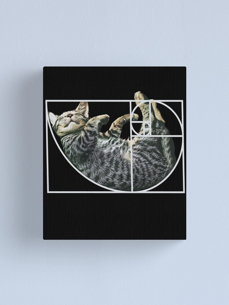 "Golden Ratio Fibonacci Cat Fibonacci's Spiral Kitty" Canvas Print for ...