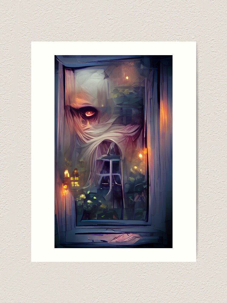 "Ghost Window Creepy Art" Art Print for Sale by CreepyKaleidopi | Redbubble