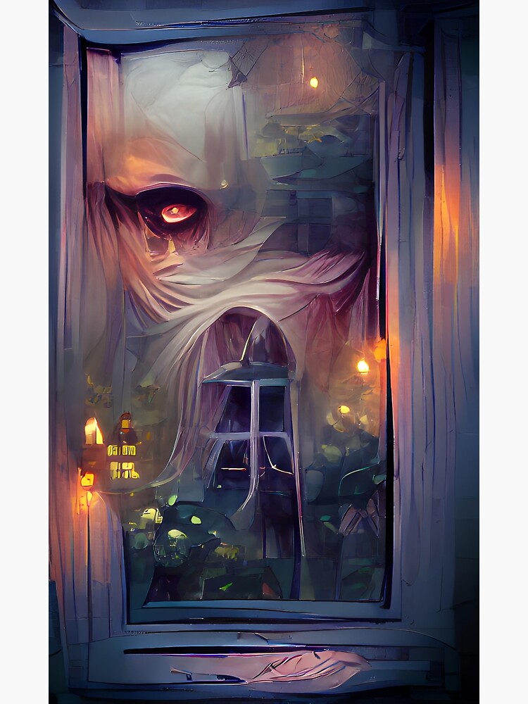 "Ghost Window Creepy Art" Poster for Sale by CreepyKaleidopi | Redbubble