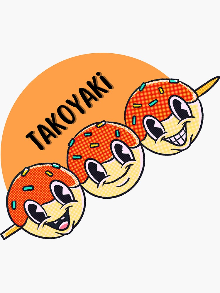 " kawaii takoyaki cute japanese food vintage " Sticker for Sale by ...