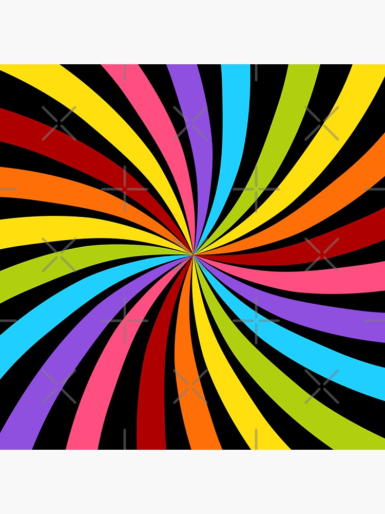"Radial Rainbow Pattern" Sticker for Sale by PatterniStar | Redbubble