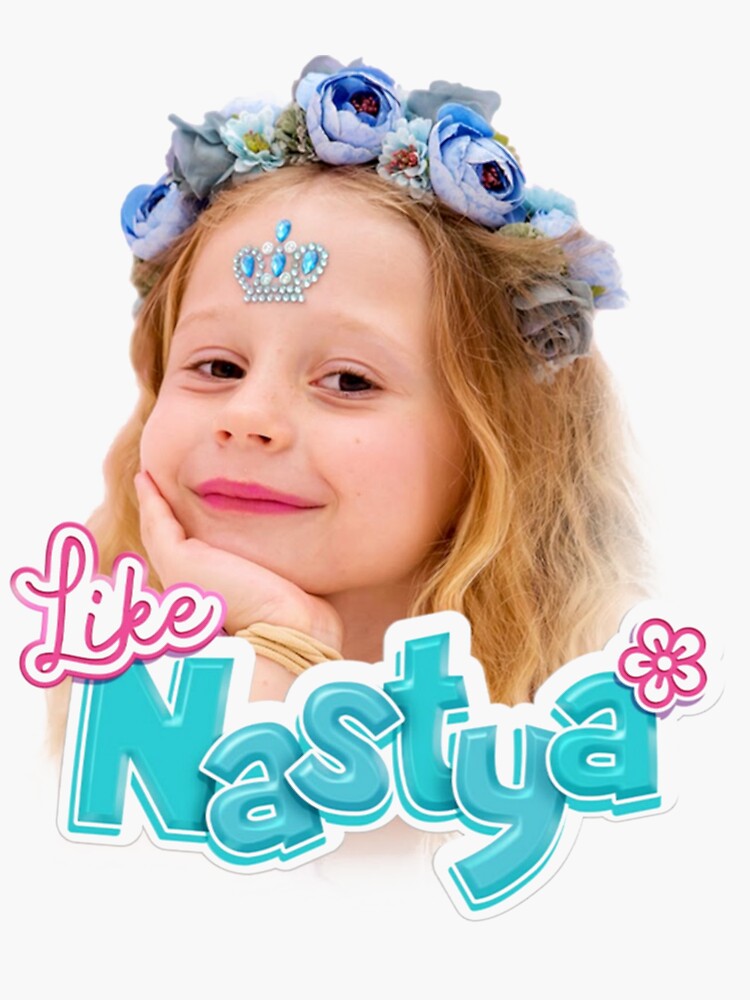 Pegatina «Me gusta Nastya, camiseta Me gusta Nastya 2022, youtuber nastya, foto nastya» de ...