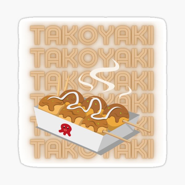 "kawaii takoyaki cute japanese food vintage" Sticker for Sale by PASTEL ...