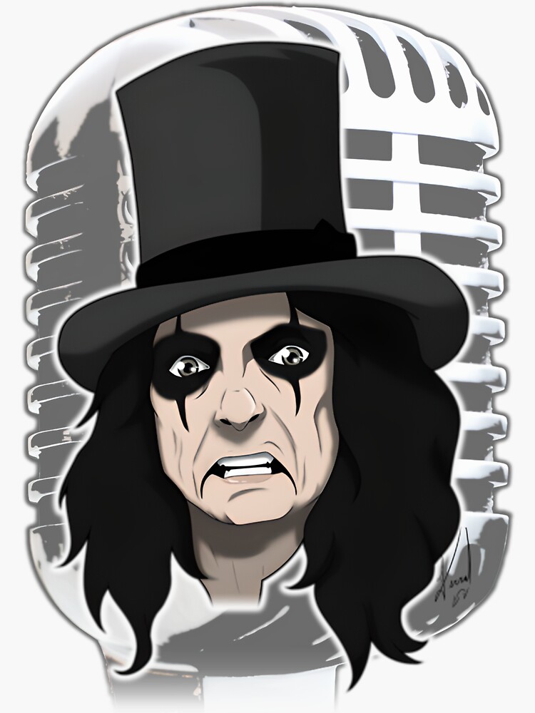 "Alice Cooper" Sticker for Sale by Richardlins | Redbubble