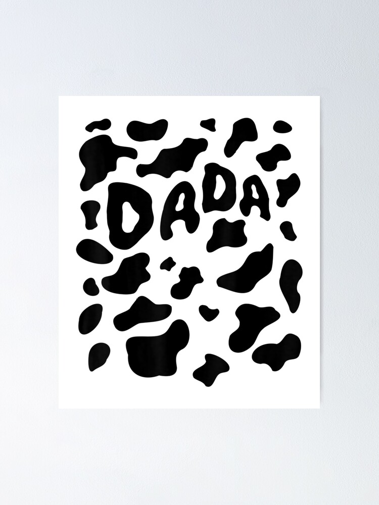 "Dada Cow Print Costume & Cute Halloween Dad" Poster for Sale by ...