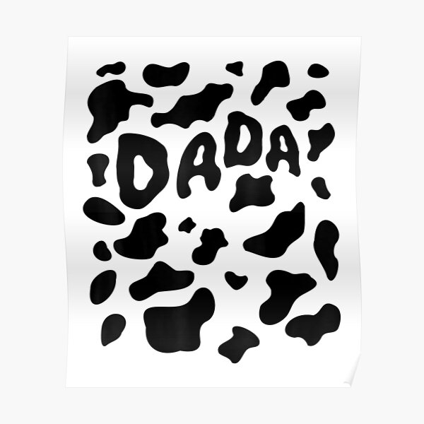 "Dada Cow Print Costume & Cute Halloween Dad" Poster for Sale by ...