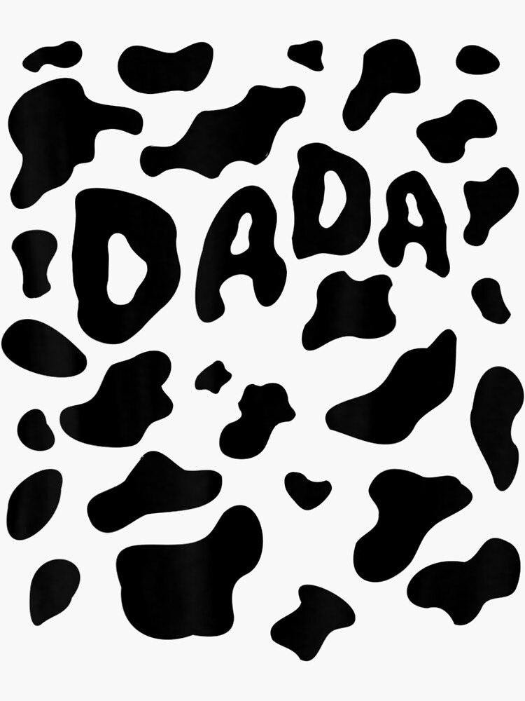 "Dada Cow Print Costume & Cute Halloween Dad" Sticker for Sale by ...