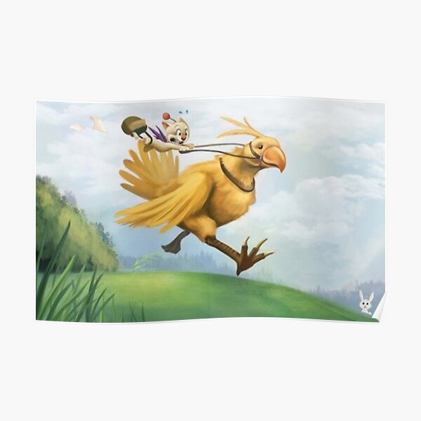 "Fast Chocobo" Poster by MariSan23 | Redbubble