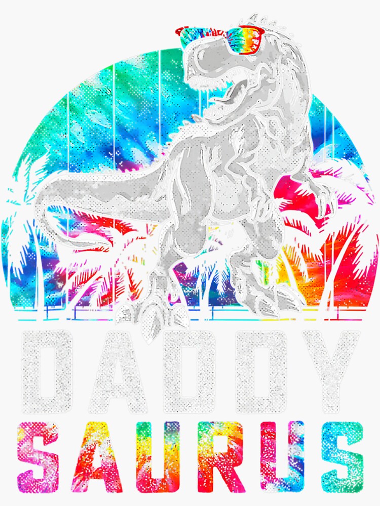 "Daddysaurus Shir Fahers Day Gif Rex Daddy Saurus Dad" Sticker for Sale ...