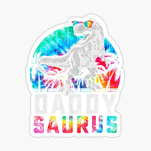 "Daddysaurus Shir Fahers Day Gif Rex Daddy Saurus Dad" Sticker for Sale ...