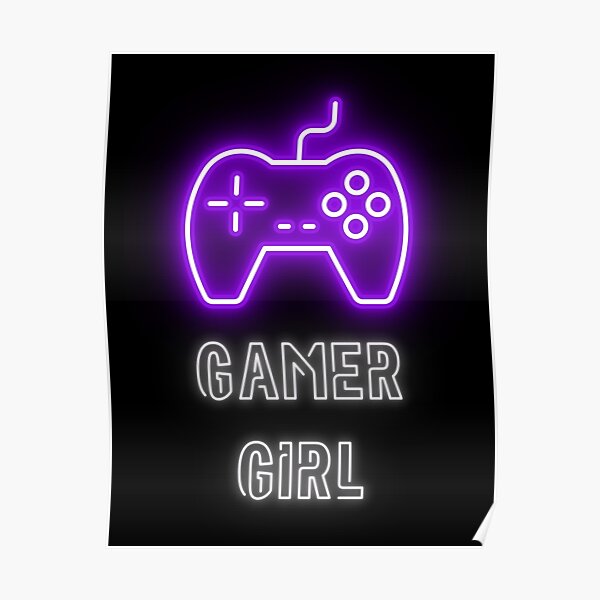 "Gamer Girl Controller" Poster for Sale by GracefulThreads | Redbubble