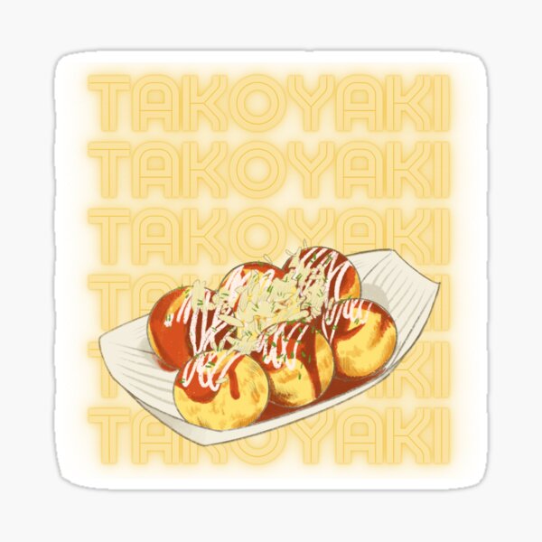 "kawaii takoyaki cute japanese food vintage" Sticker for Sale by PASTEL ...