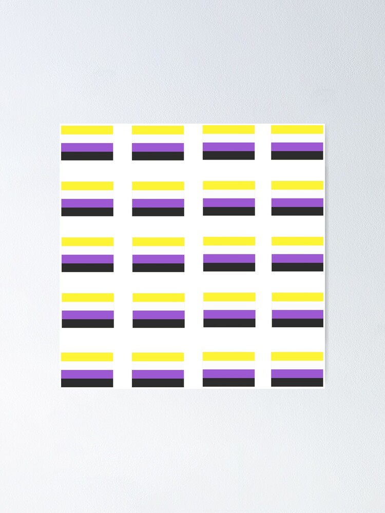 "Mini Non-Binary Pride " Poster for Sale by notakename | Redbubble