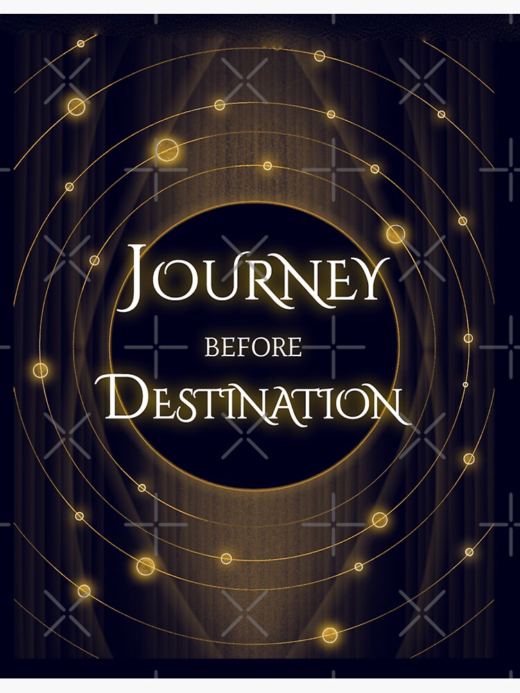 "Journey before destination" Sticker for Sale by SwanDive | Redbubble