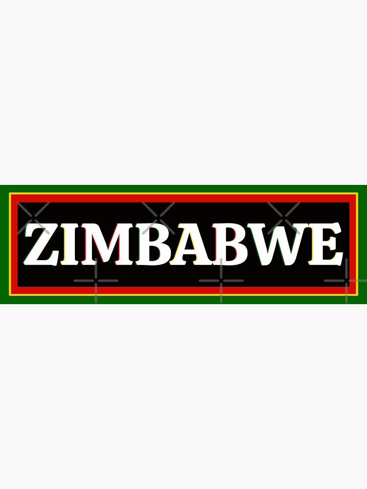 "Zimbabwe Colours Plate" Sticker for Sale by FedSherDesign | Redbubble