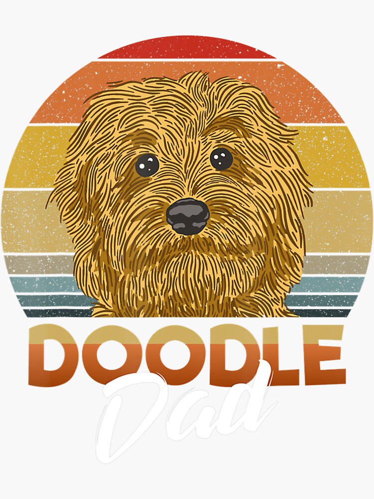 "Doodle Dad Pet Golden Doodle Dog Men's Goldendoodle" Sticker for Sale ...