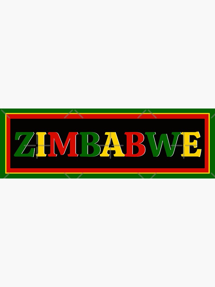"Zimbabwe Colours Plate" Sticker for Sale by FedSherDesign | Redbubble