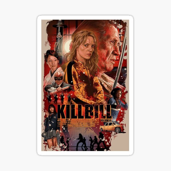 "Kill Bill Movie Poster" Sticker for Sale by santosdavis | Redbubble