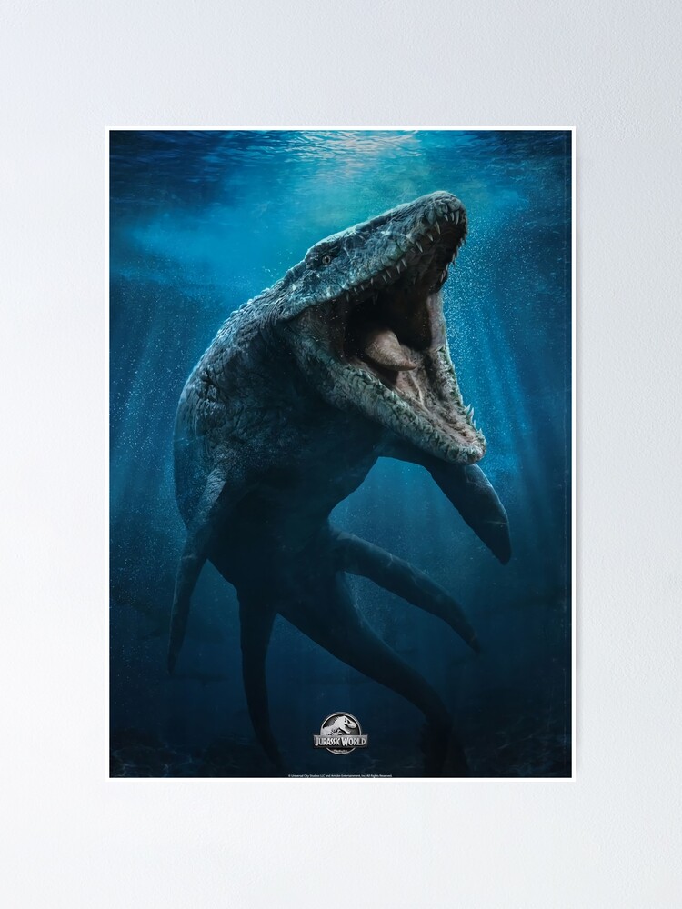 "Jurrassix World Mosasaurus" Poster for Sale by JamesHarrisoji | Redbubble