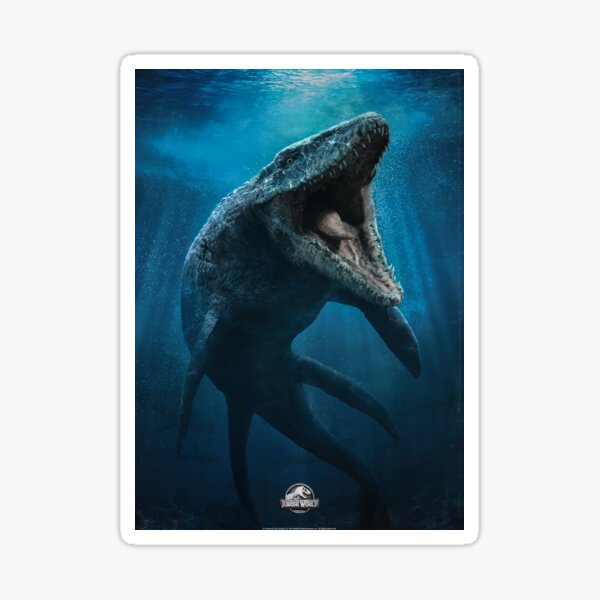 "Jurrassix World Mosasaurus" Sticker for Sale by JamesHarrisoji | Redbubble