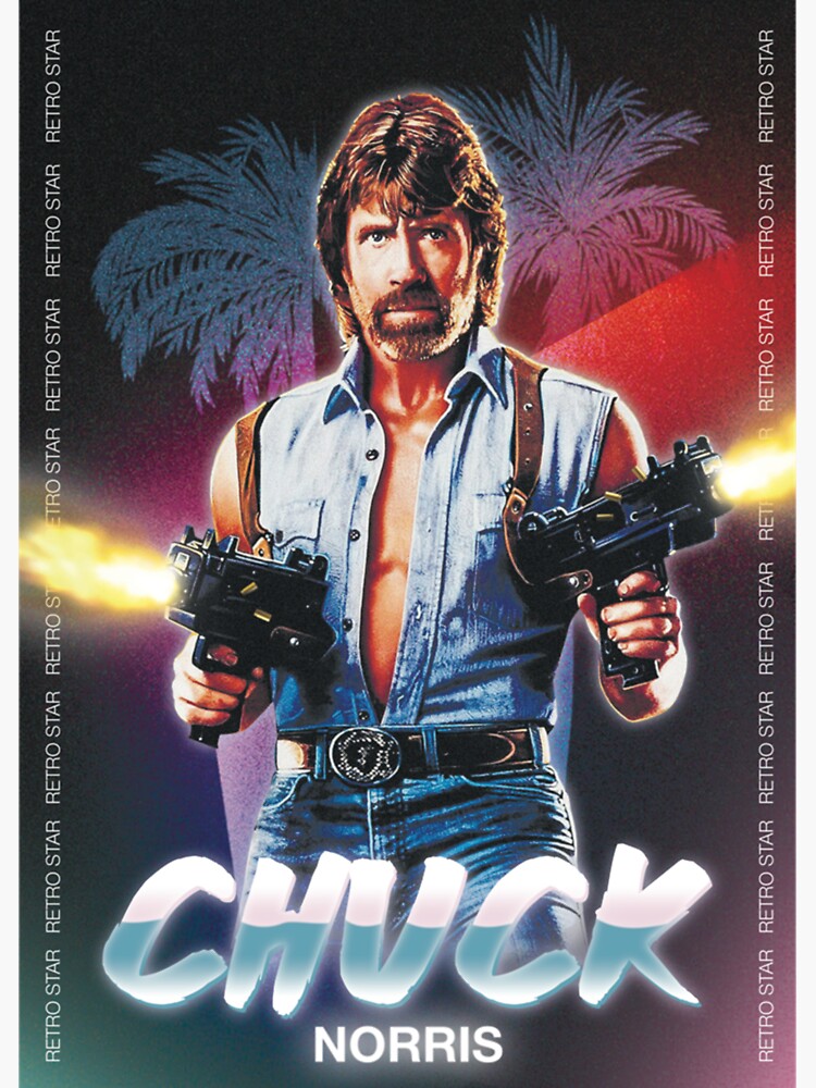 "Chuck Norris retro poster Classic" Sticker for Sale by jamiefqk ...