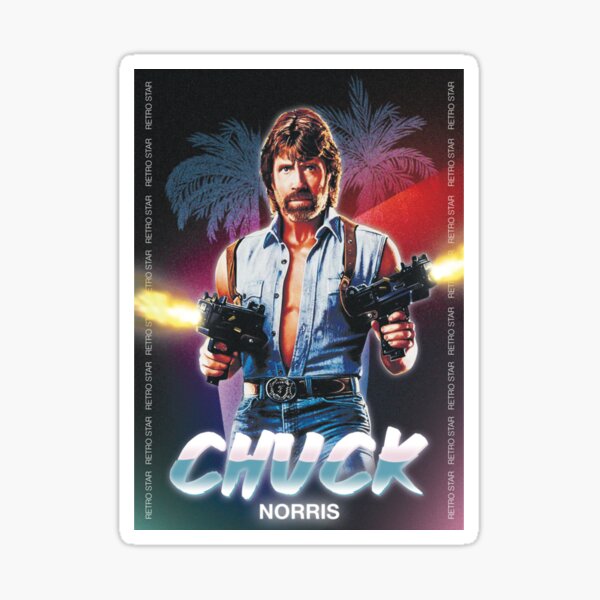"Chuck Norris retro poster Classic" Sticker for Sale by jamiefqk ...