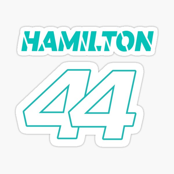 "Sir Lewis Hamilton 44" Sticker for Sale by demhan | Redbubble