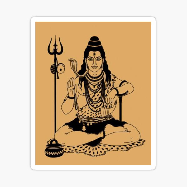 "Mahadev " Sticker for Sale by RamenDe | Redbubble